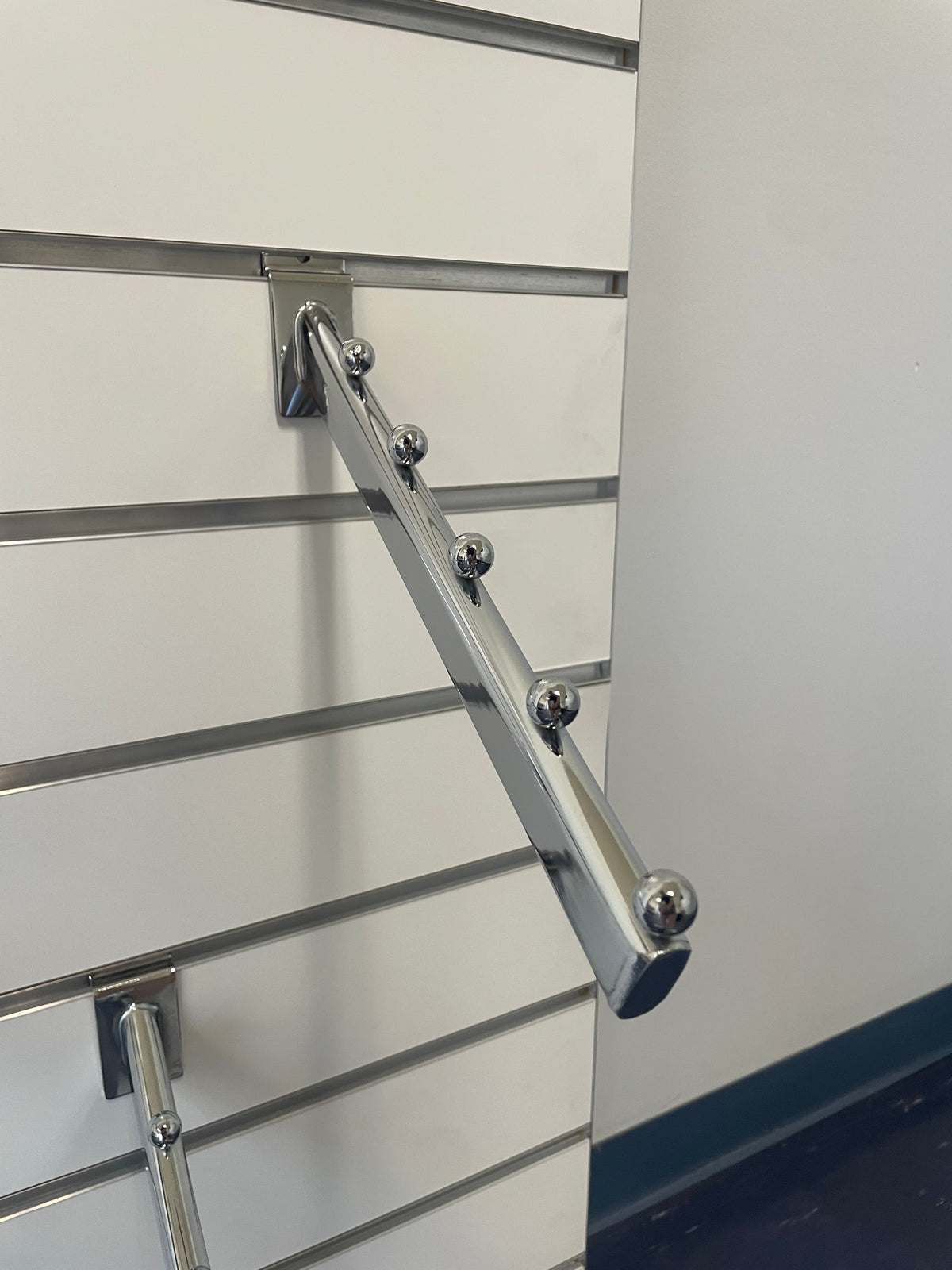 Slatwall - 5-Ball Sloping Arm 300mm — Cheap Shelving